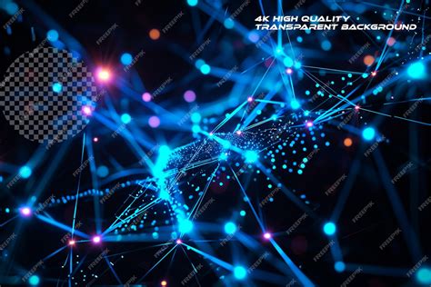 Premium Psd Holographic Coding Structure Network Of Nodes On