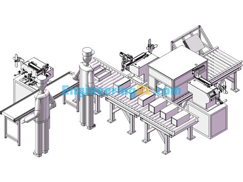 Automatic Assembly Line Equipment SolidWorks Mechanical Engineering