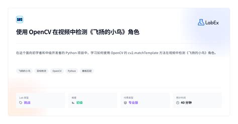 使用 opencv 在视频中检测《飞扬的小鸟》角色 labex