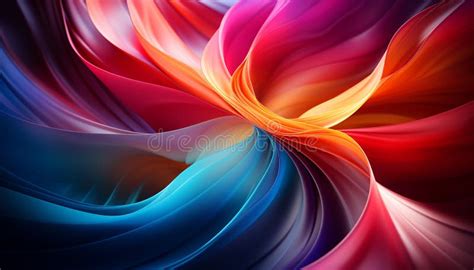 Abstract Backdrop With Multi Colored Wave Pattern Digitally Generated Image Generated By Ai