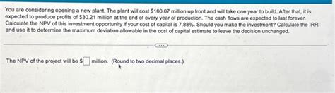 Solved Answer All Parts Of The Question Inclduing Irr And
