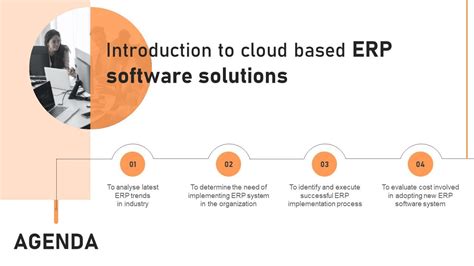 Agenda Introduction To Cloud Based Erp Software Solutions Ppt Powerpoint