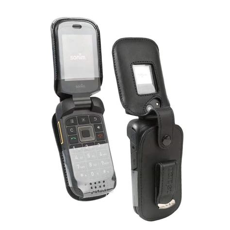 Beltron Sonim Xp3 Case Fitted Leather Case With Rotating Metal