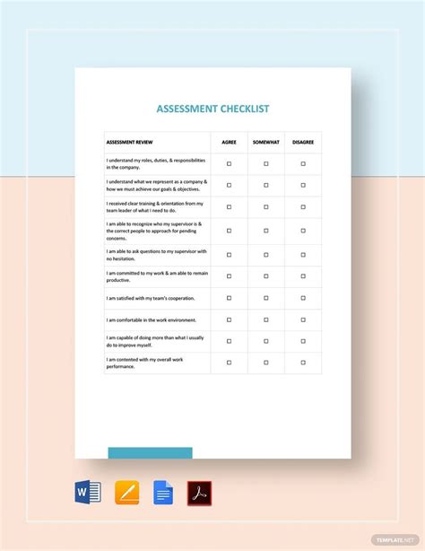 Page 2 Free Assessment Templates And Examples Edit Online And Download