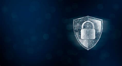 Premium Photo Lock Shield Cyber Security Concept