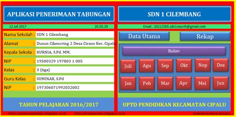 Aplikasi Tabungan Siswa [format Excel] Mts Arrosyid Ii