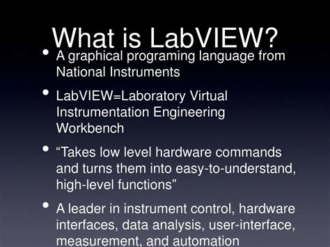 ppt an overview of labview powerpoint presentation free download