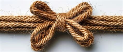 Premium Photo Isolated White Background With Twine Tied In A Bow