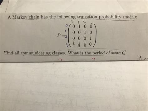Solved A Markov Chain Has The Following Transition Chegg