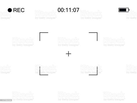 사진 카메라 프레임 뷰파인더 비디오 녹화 화면 현대 초점 화면 흰색 배경에 벡터 그림입니다 0명에 대한 스톡 벡터 아트 및 기타 이미지 Istock
