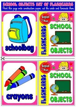 Classroom Objects Flashcards By Teach English Step By Step TpT