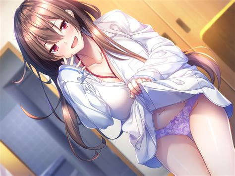 Gintarou Kurousagi Saotome Ai Aikagi Game Cg Girl D Blurry Blurry Background