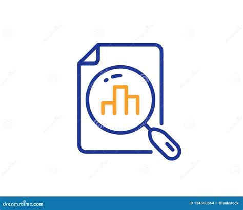 analytics graph line icon column chart sign vector stock vector