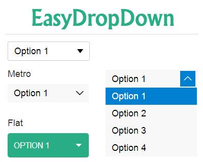 JQuery Easydropdown Dropdown Builder For Styleable Inputs And Menus HTML Lion