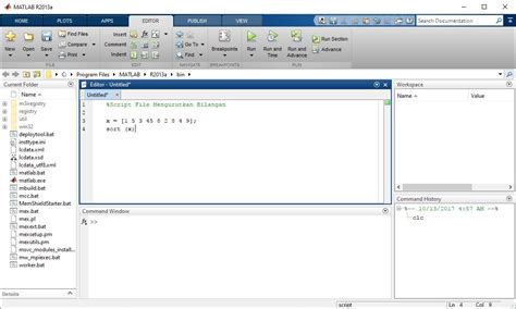 Cara Membuat Script File Atau M File Pada Matlab Advernesia