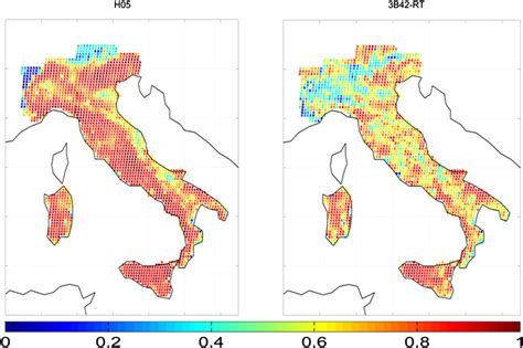 Spatial Distribution Of K For Left H05 And Right 3b42 Rt Integrated