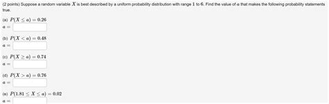 Solved Points Suppose A Random Variable X Is Best Chegg