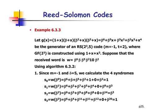 Ppt Reed Solomon Codes Powerpoint Presentation Free Download Id