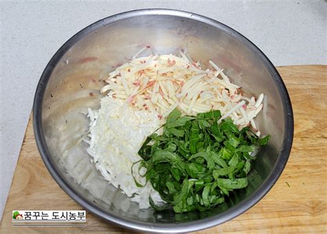 사과양배추깻잎샐러드