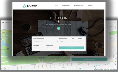 Journey Free HTML Bootstrap Tourism Template With Custom Booking Form
