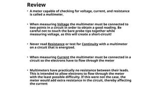 Current And Voltage Measurement Using A Multimeter PPTX