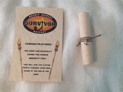 Hidden Immunity Idol For Survivor Party