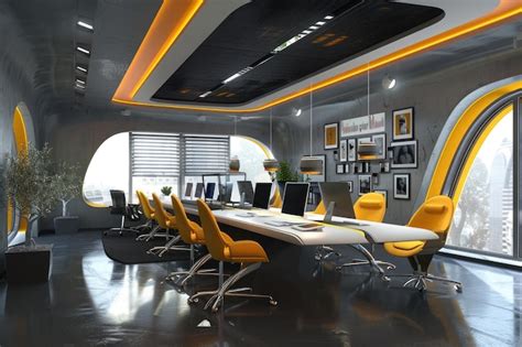 Premium Photo Office Workplace Design A Creative And Innovative Model