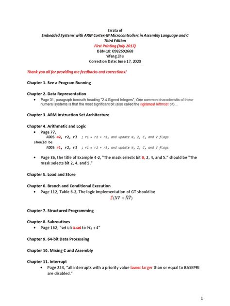 Embedded Systems With Arm Cortex M Microcontrollers In Assembly