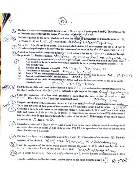 Circle Assignment Answers Pdf