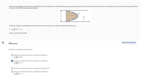 solved consider fully developed two dimensional poiseuille