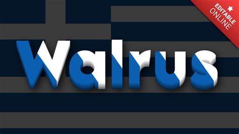 Walrus Greek Text Effect Generator