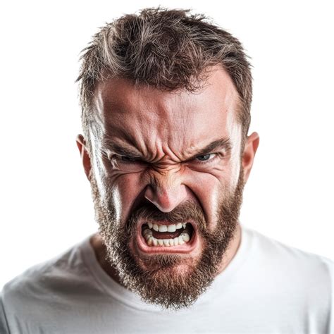 A Man Is Showing Intense Anger With A Fierce Expression Emphasizing