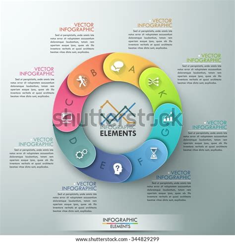 Vector Cycle Template Infographic Template Diagram Stock Vector Royalty Free