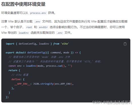 Vite项目无法访问processenvvite Processenv Csdn博客
