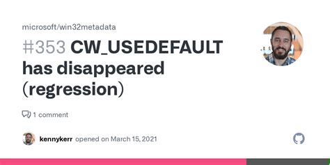 cw usedefault has disappeared regression · issue 353 · microsoft