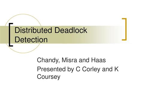 ppt distributed deadlock detection powerpoint presentation free