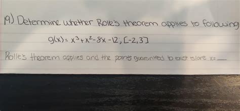 solved 19 determine whether rolk s theorem applies to