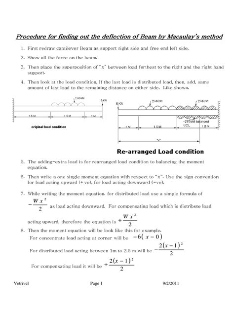 Beam Deflection Macaulays Method Download Free Pdf Beam Structure Mathematical Objects