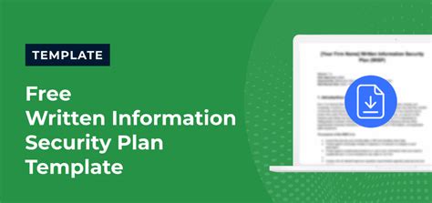 Free Written Information Security Plan Wisp Template Financial Cents