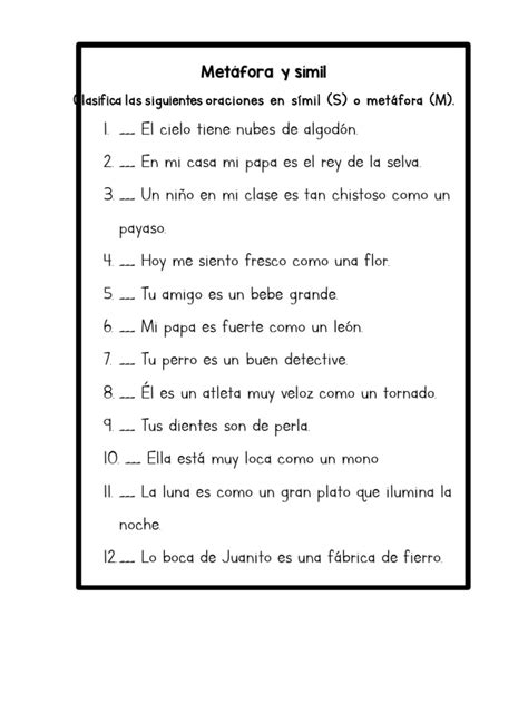 Metáfora Y Símil Pdf