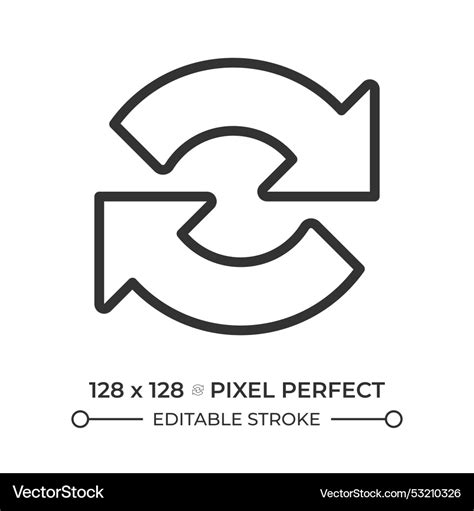 Repeat Linear Icon Royalty Free Vector Image Vectorstock