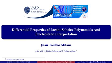 Pdf Differential Properties Of Jacobi Sobolev Polynomials And