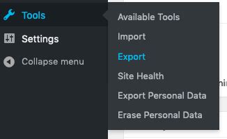 Using Import Export Tools In WordPress Org And WordPress Reclaim Hosting