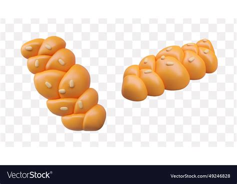 Collection Of Braided Bread In Different Positions
