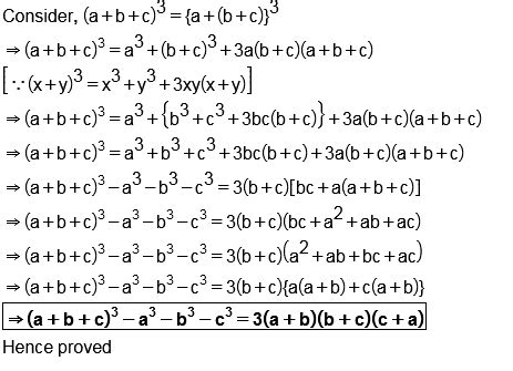 Prove that ( a+b+c)^3 - a^3 -b^3 -c^3 = 3(a+b)(b+c)(c+a)