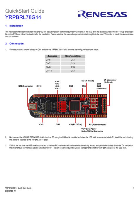 RL78 G14 RPB Quick Start Guide YRPBRL78G14