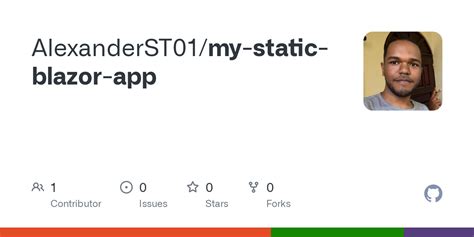 GitHub AlexanderST My Static Blazor App