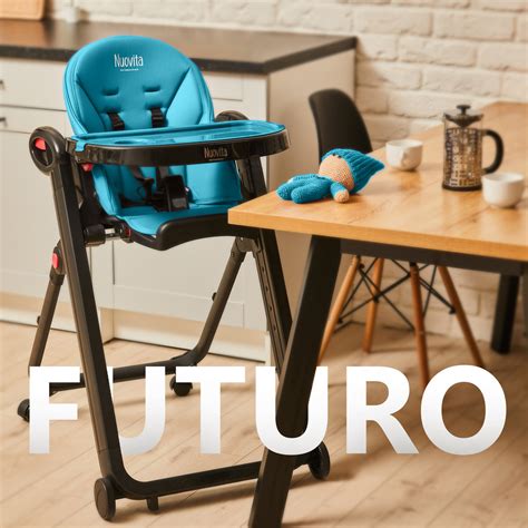 Стульчик для кормления Nuovita Futuro Nero 2 в 1 детский для малышей с ...