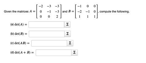 Solved Given The Matrices Aleft Begin Array Ccc 2