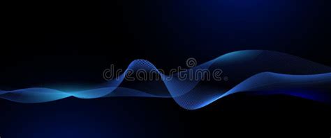 Vector Abstract Dynamic Wave Particle And Dot Illustration Technology Background Stock